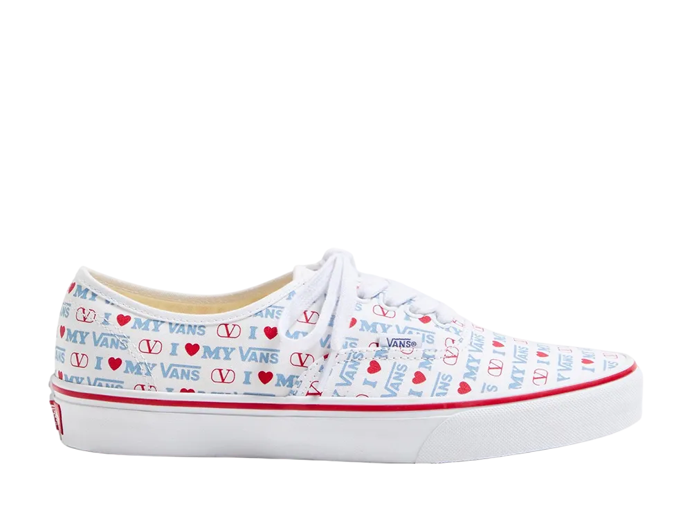 Valentino Garavani × Vans Love Print Fabric Low-Top Sneakers "White ...