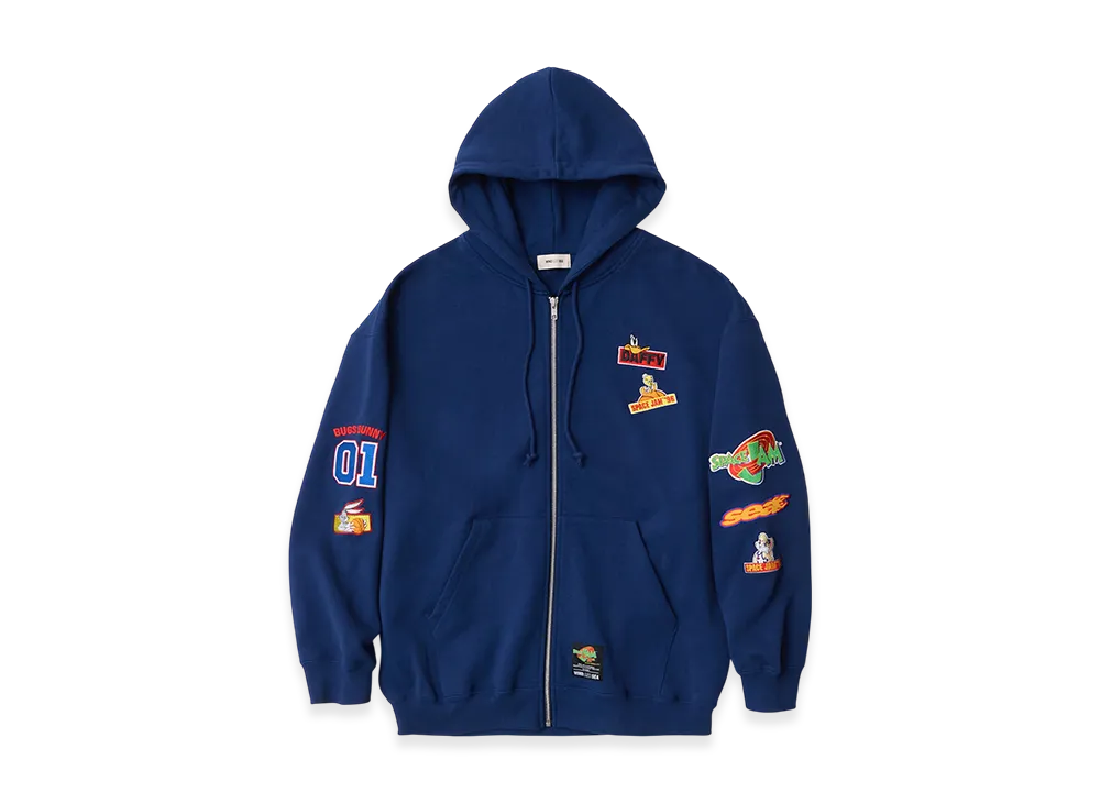 WIND AND SEA x SPACE JAM Zip-Up Hoodie "Navy" | SNKRDUNK
