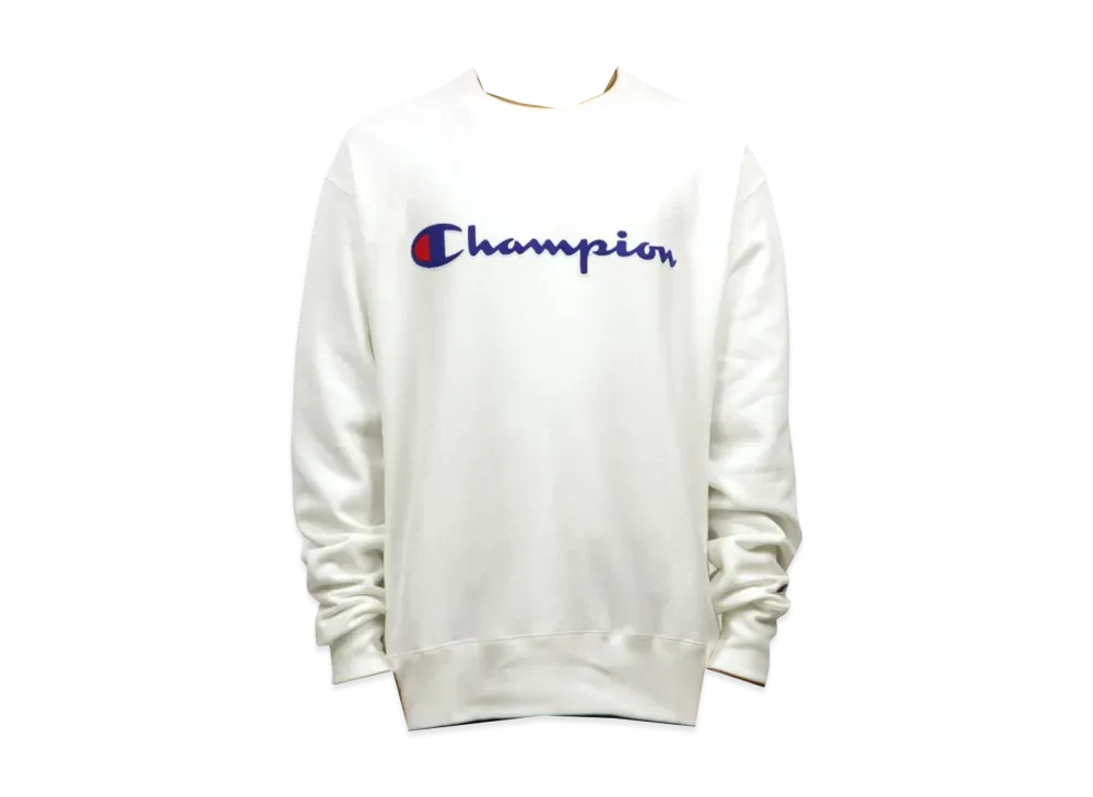 Champion Reverse Weave Heavyweight 12Oz Graphic Crew Sweat "White" | SNKRDUNK