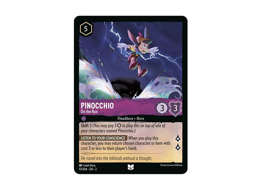 Pinocchio - On the Run UC :Foil [57/204 EN-2](Rise Of The Floodborn ...