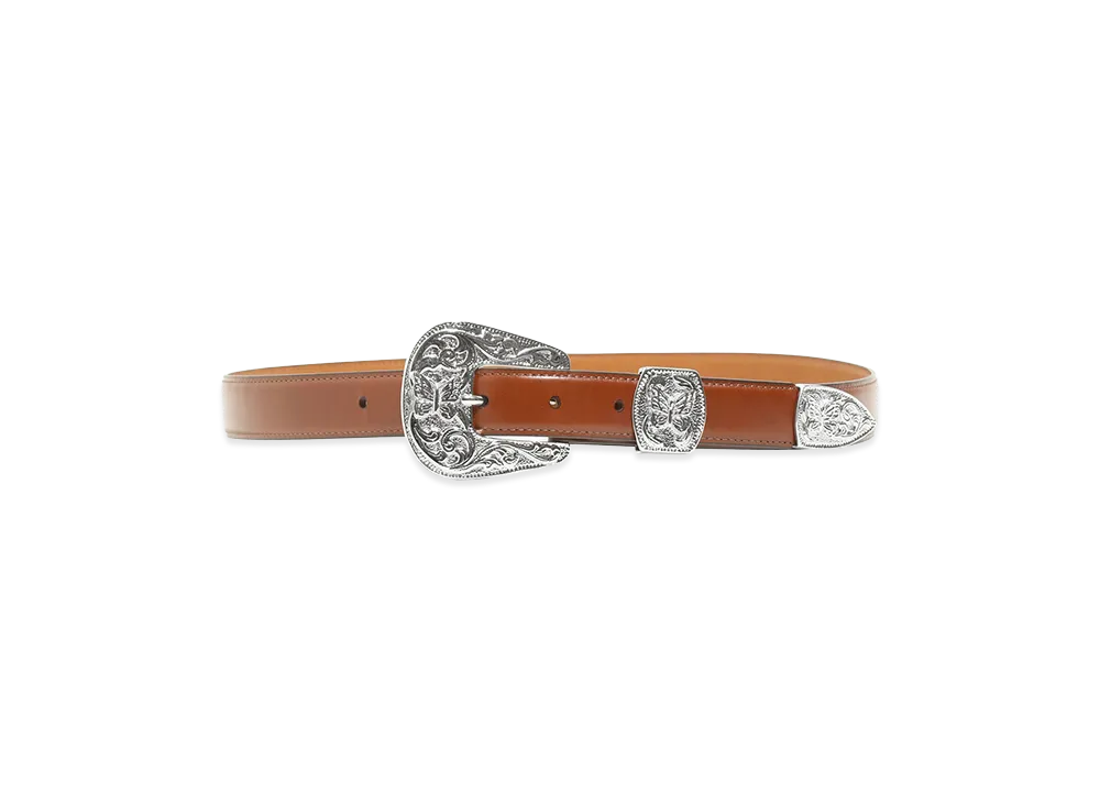NEEDLES Papillon Western Tip Belt Steer "Brown" | SNKRDUNK