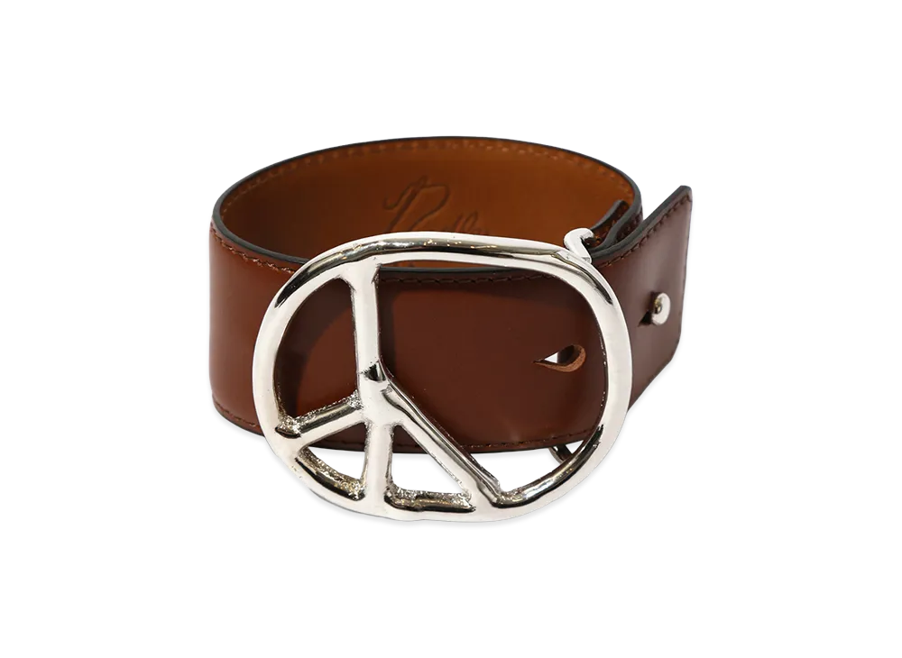 NEEDLES Peace Buckle Bracelet Steer Leather "Brown" | SNKRDUNK