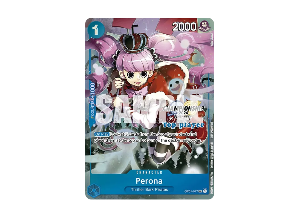 ペローナ UC [OP01-077]【英語版】(プロモーションカード「チャンピオンシップ 2024 トッププレイヤーパック」)の新品/中古フリマ(通販)｜スニダン