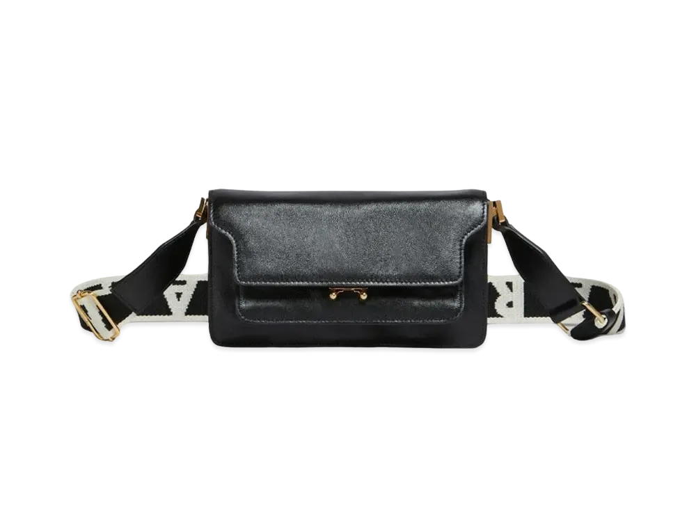 マルニ レザー E/W ソフト トランク バッグ ロゴ入りストラップ付き "ブラック" SBMP0124Q6P264400N99の新品/中古 ...