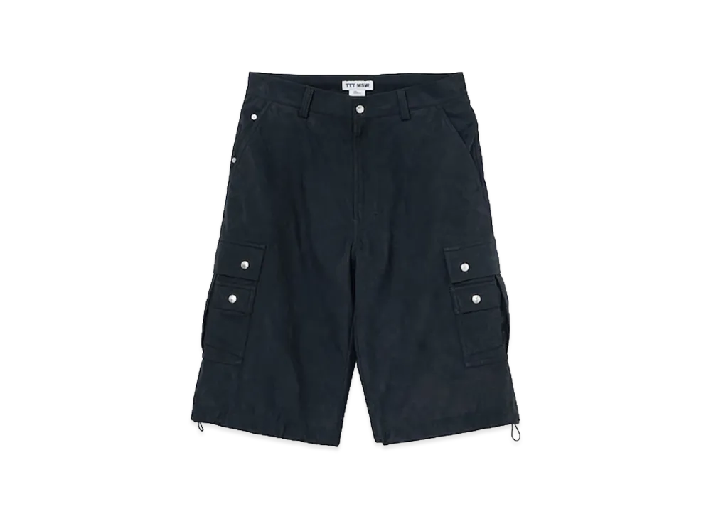 TTTMSW Suede military cargo half pants "Black" | SNKRDUNK