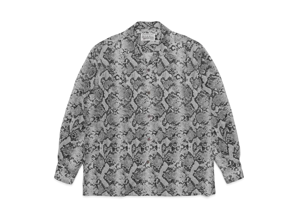 WACKO MARIA PYTHON OPEN COLLAR SHIRT "Grey"の新品/中古フリマ(通販)｜スニダン