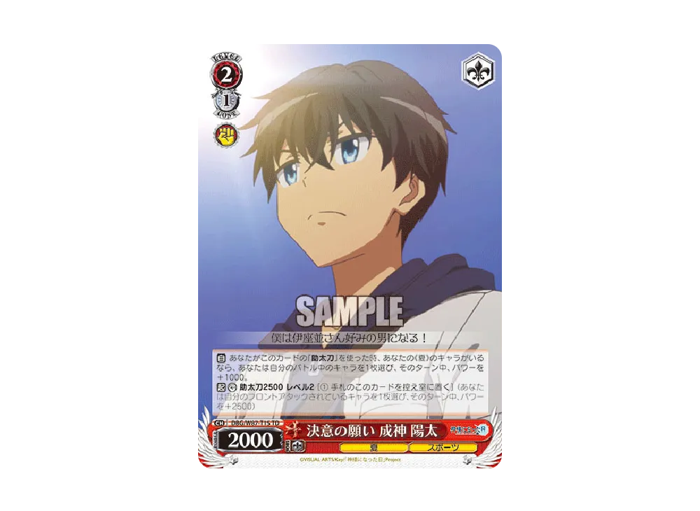 A Wish For Determination Youta Narukami TD [DBG/W87-T15](Trial Deck+ "The Day I Became a God ...