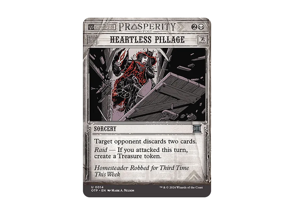 Heartless Pillage U :Foil [OTP 0014] [EN](Outlaws of Thunder Junction ...