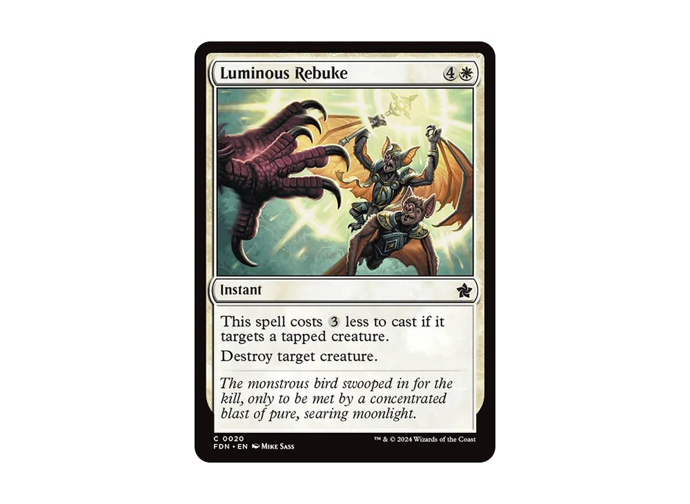 Luminous Rebuke C :Foil [FDN 0020] [EN](Foundations) | SNKRDUNK