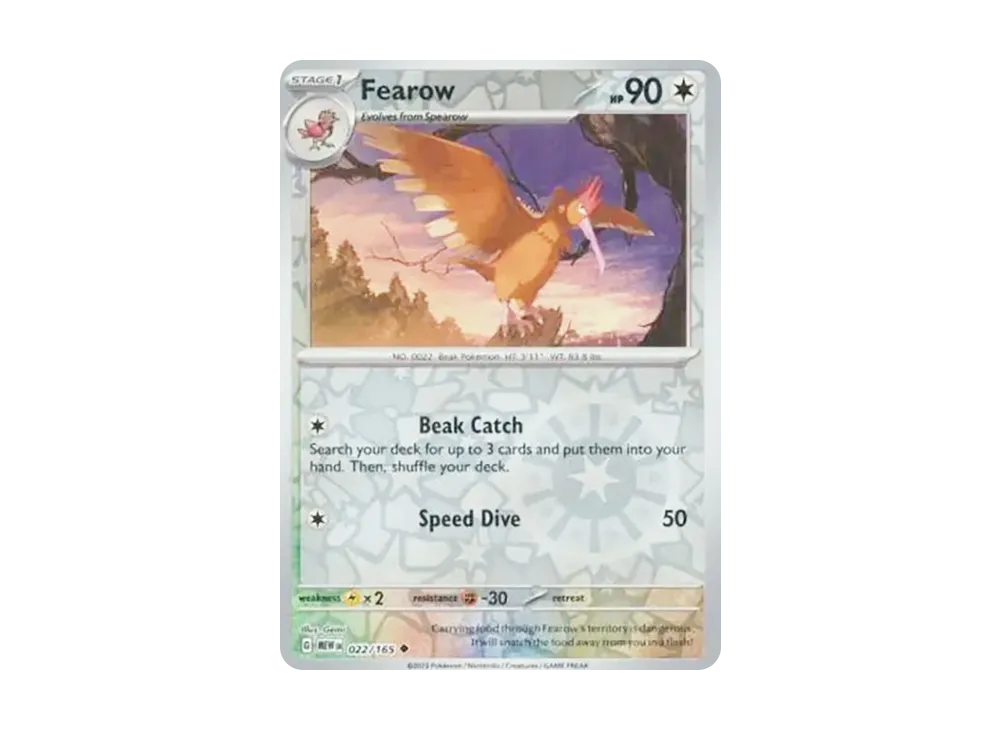 Fearow U :Reverse Holo [MEW EN 022/165](Scarlet & Violet "151") | SNKRDUNK