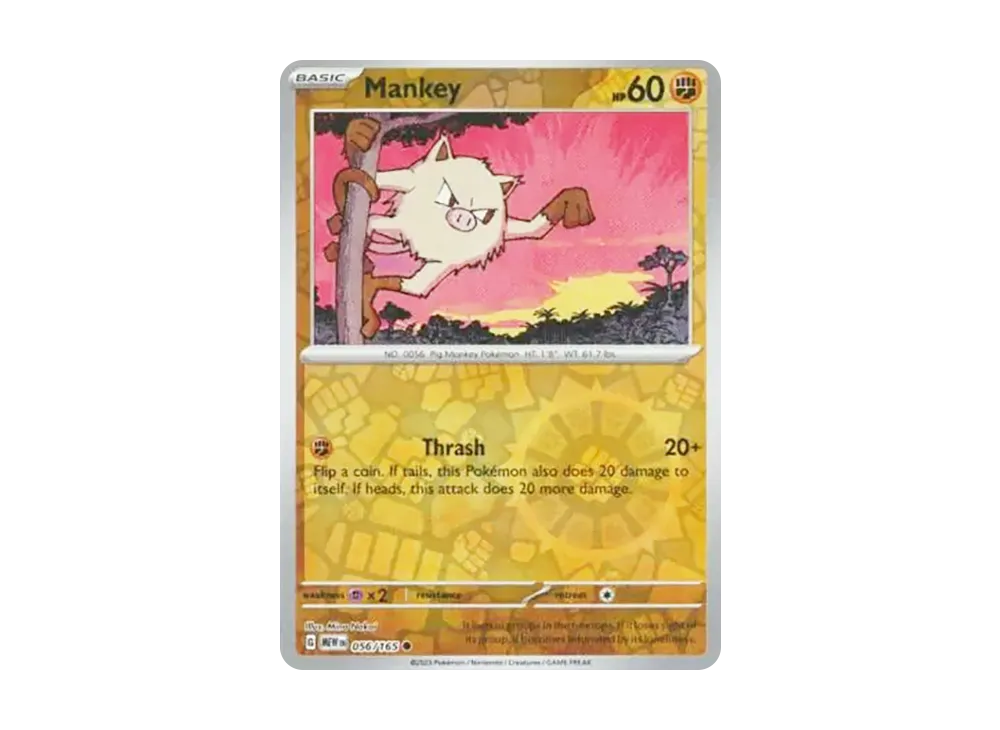 Mankey C :Reverse Holo [MEW EN 056/165](Scarlet & Violet "151") | SNKRDUNK