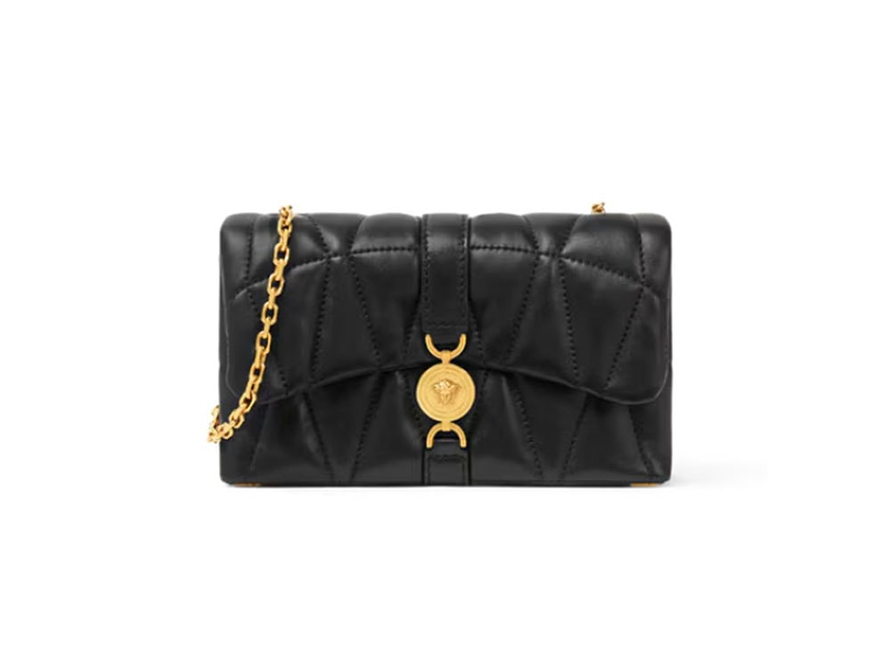 ヴェルサーチェ キルティング ミニ バッグ クレイオ "ブラック/ゴールド" 1017740-1A12975_DTU_UNICA_1B00V ...