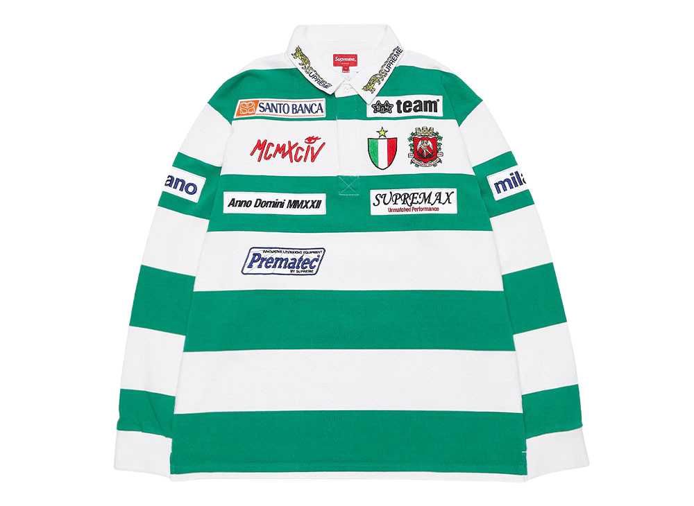 Supreme Stripe Rugby "White" | SNKRDUNK