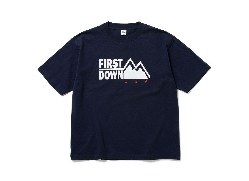 FIRST DOWN FDUSA S/S TEE COTTON JERSEY "Navy" | SNKRDUNK