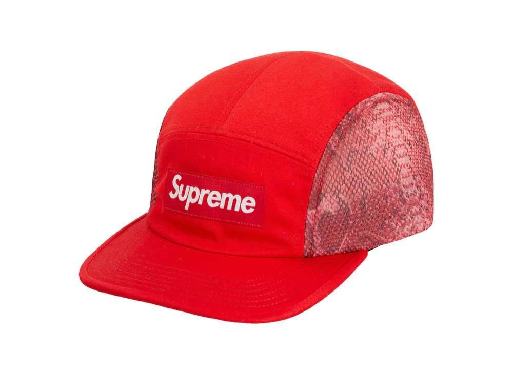 Supreme Snakeskin Mesh Camp Cap "Red" | SNKRDUNK