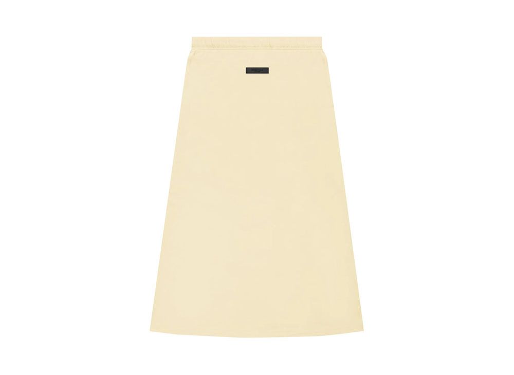 FEAR OF GOD ESSENTIALS MID Length Skirt "Egg Shell" | SNKRDUNK
