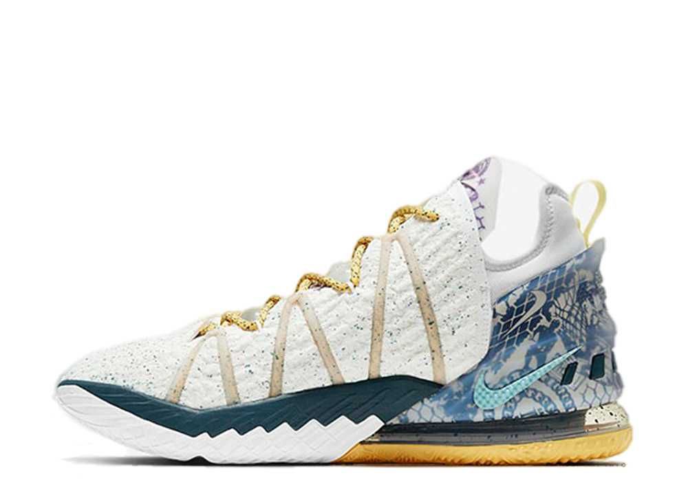 Nike LeBron 18 Reflections Flip "White/Blue/Gold" DB8148-100 | SNKRDUNK