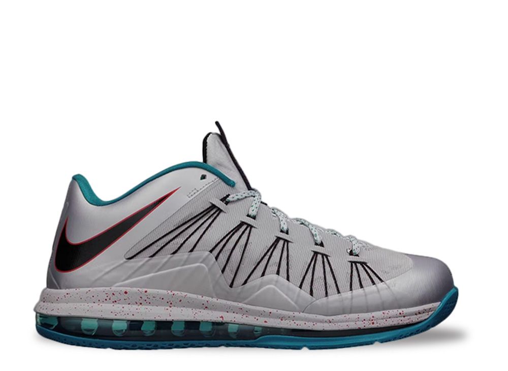 Nike Air Max LeBron X Low Akron Aeros "Metallic Platinum" 579765-002 ...