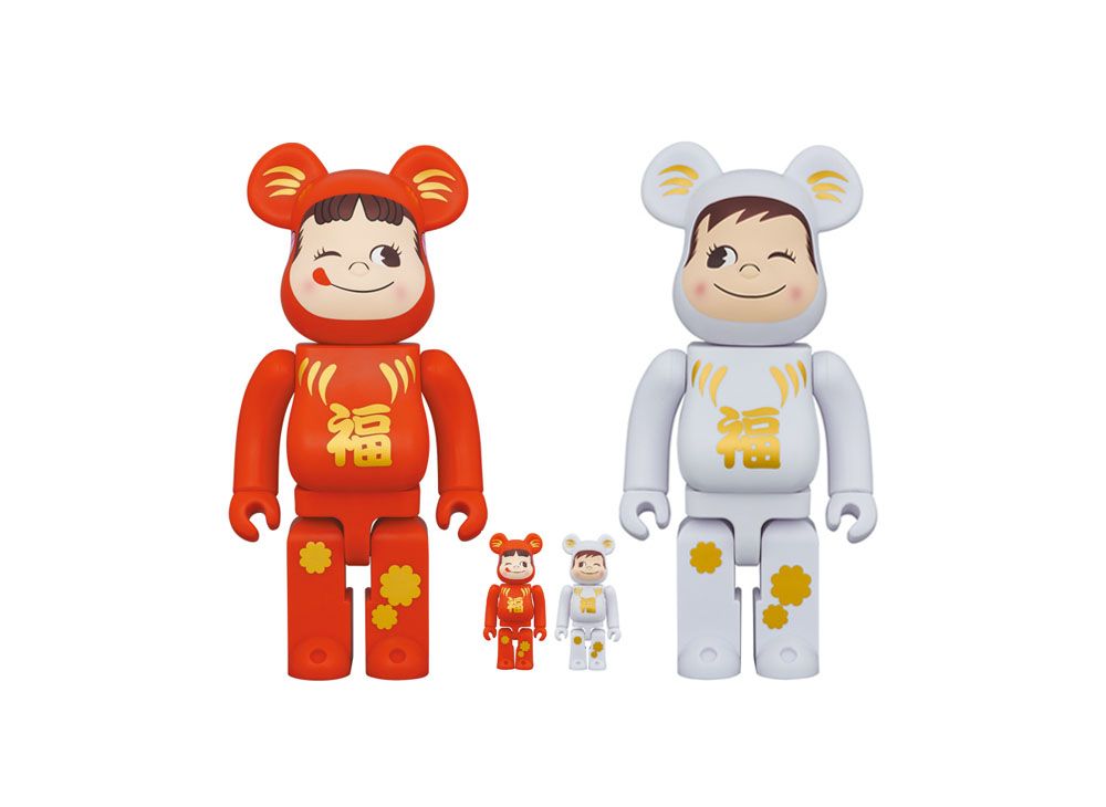 Bearbrick Daruma Peko-chan & Poco-chan 100% & 400% (Set of 4) | SNKRDUNK
