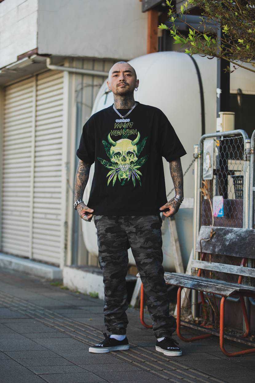 メイヨー デビル スカル エンブロイダリー ショア スリーブ ティー "ブラック"の購入/通販ならスニーカーダンク