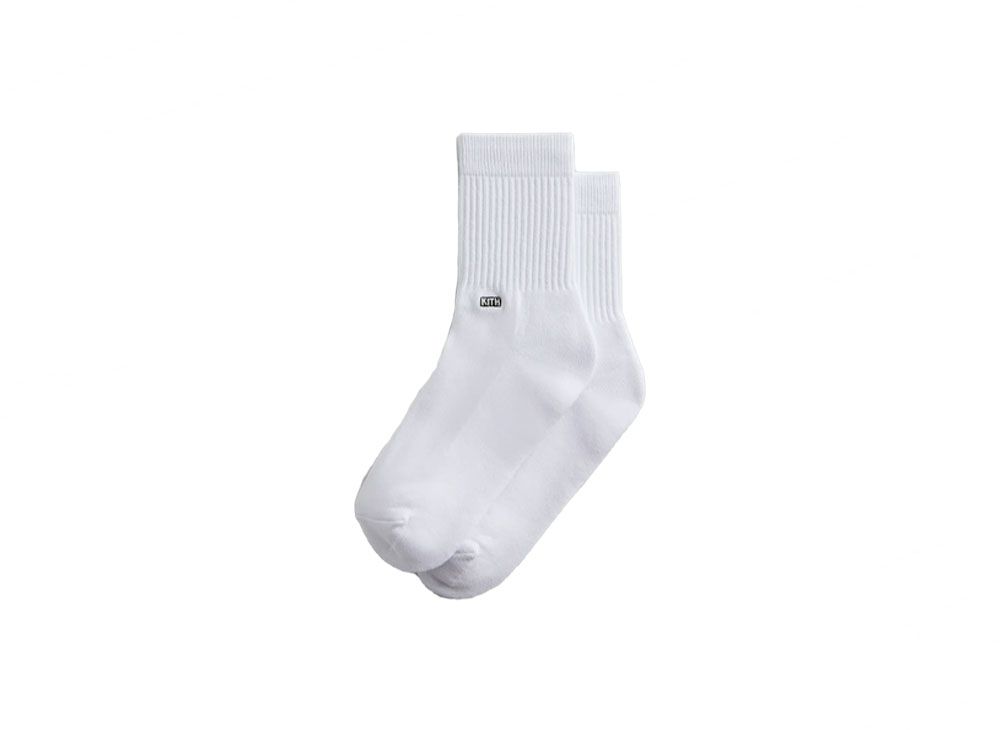 Kith Classic Half Crew 3 Pack Socks "White" | SNKRDUNK