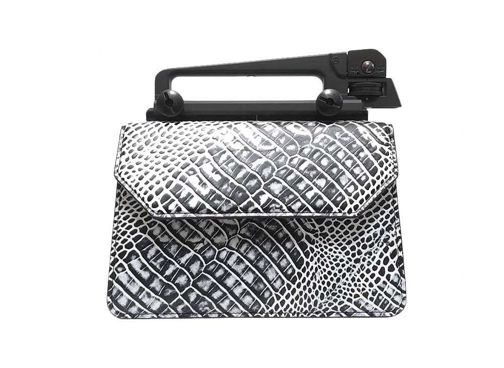 GANIKAWA CROCO HAND BAG(L) "BLACK x WHITE" | SNKRDUNK