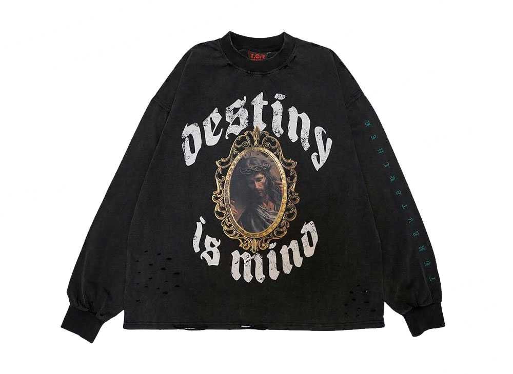 T.C.R BY TOUCHER DISTINY WASHED DAMAGE L/S TEE "BLACK"の新品/中古フリマ(通販)｜スニダン