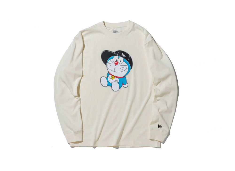 NEW ERA x Doraemon Cap Cotton Long Sleeve Tee Regular Fit "Off White ...