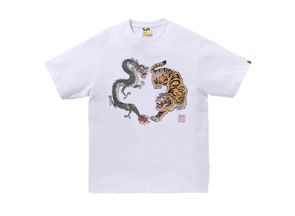 A BATHING APE Tiger And Dragon Tee "White"の新品/中古フリマ(通販)｜スニダン