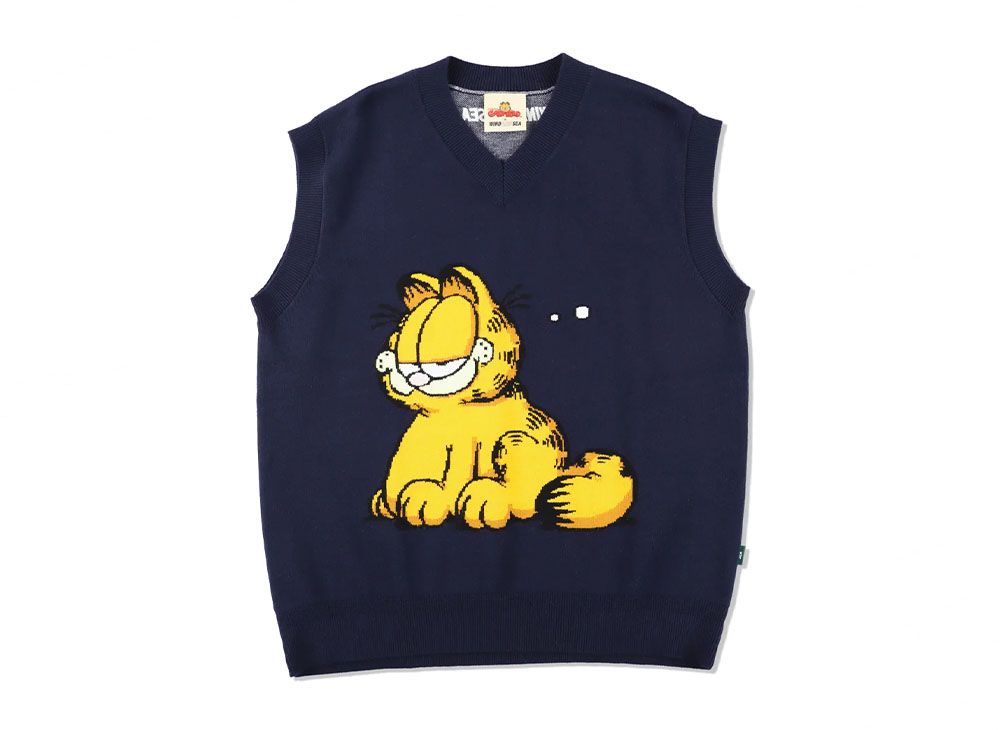 WIND AND SEA x GARFIELD Knit Vest "Navy"の新品/中古フリマ(通販)｜スニダン