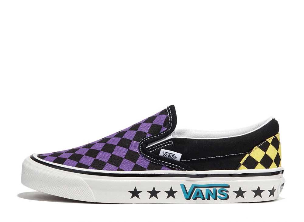 Vans Diamond Check Anaheim Factory Classic Slip-On 98 DX "Purple/Black ...