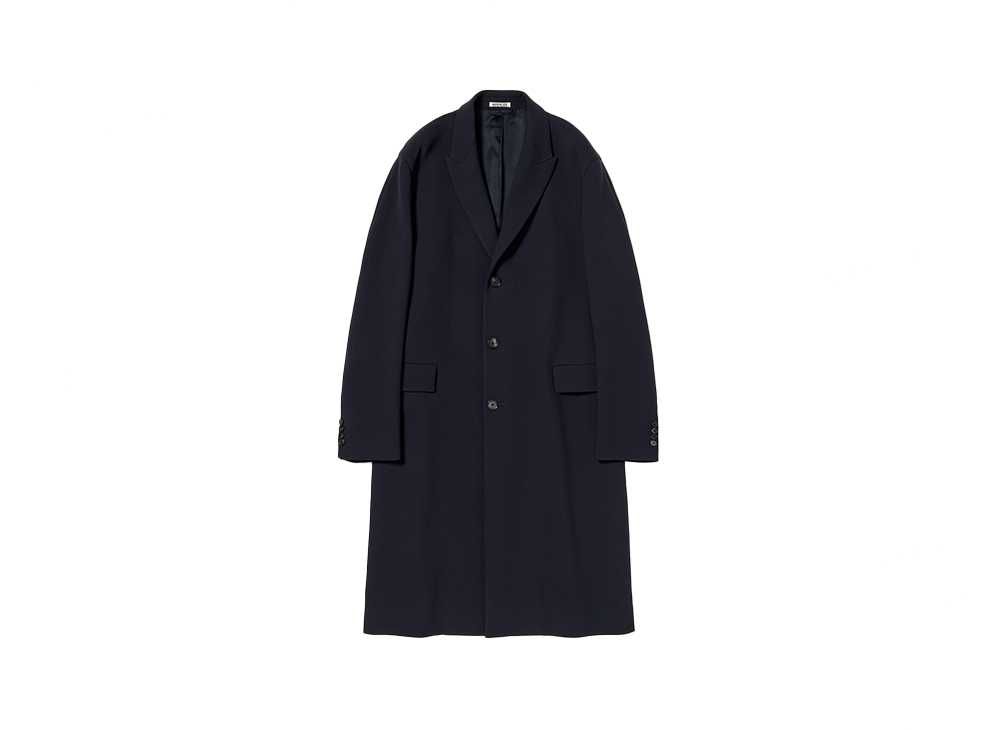 AURALEE Double Cloth High Count Wool Chesterfield Coat "Dark Navy"の新品 ...