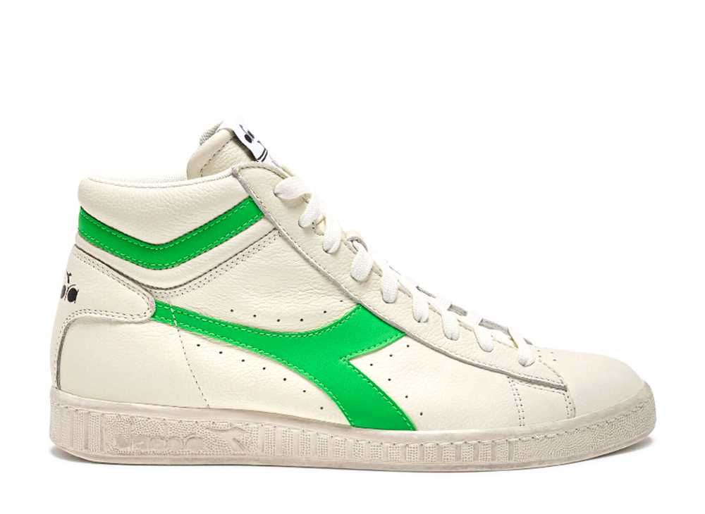 DIADORA Game L High Fluo Waxed "White/DD Green" 501-180083-C1620 | SNKRDUNK