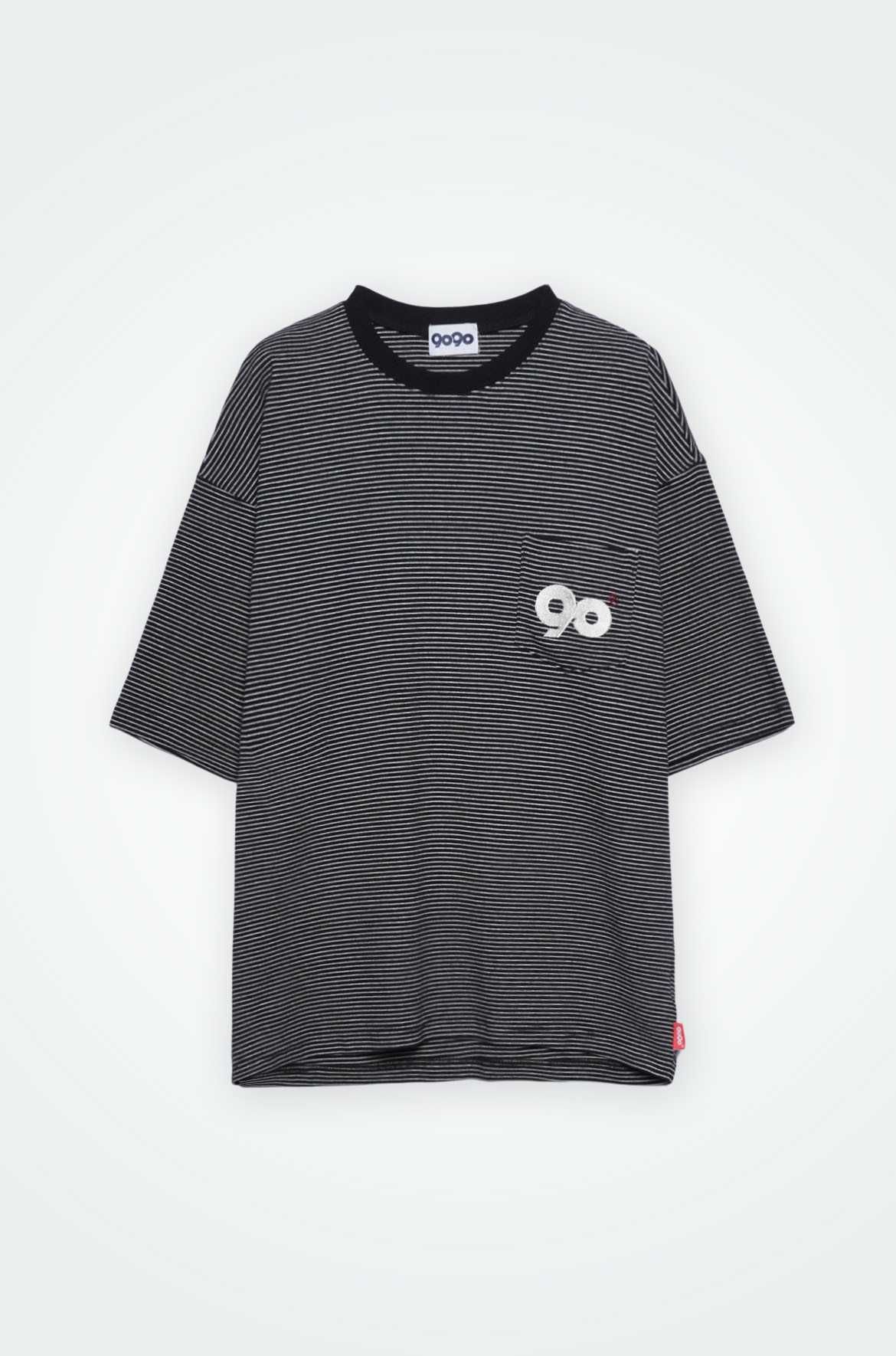 9090 90 Logo Stripe Tee "Black / White" | SNKRDUNK
