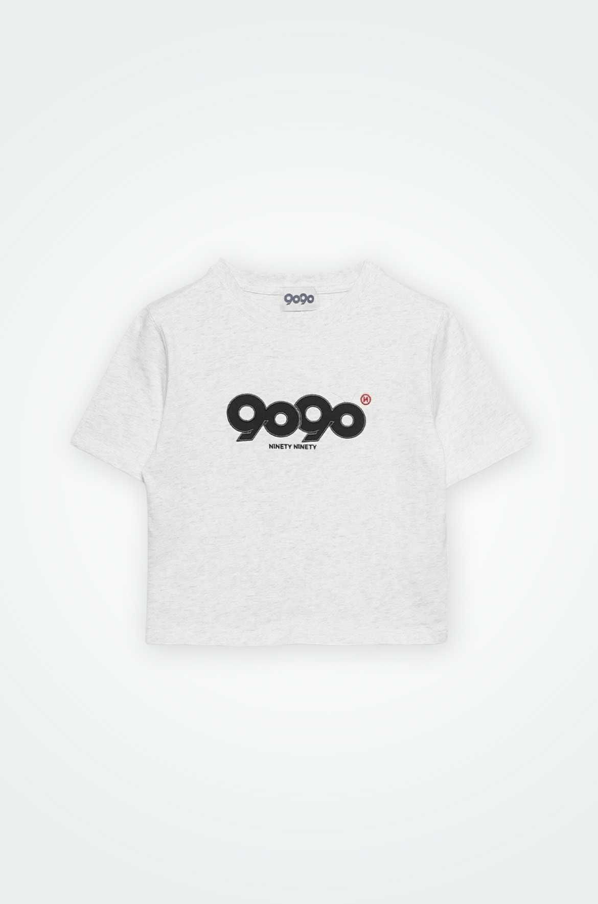 9090 9090 OG Logo tee "Heather White" | SNKRDUNK