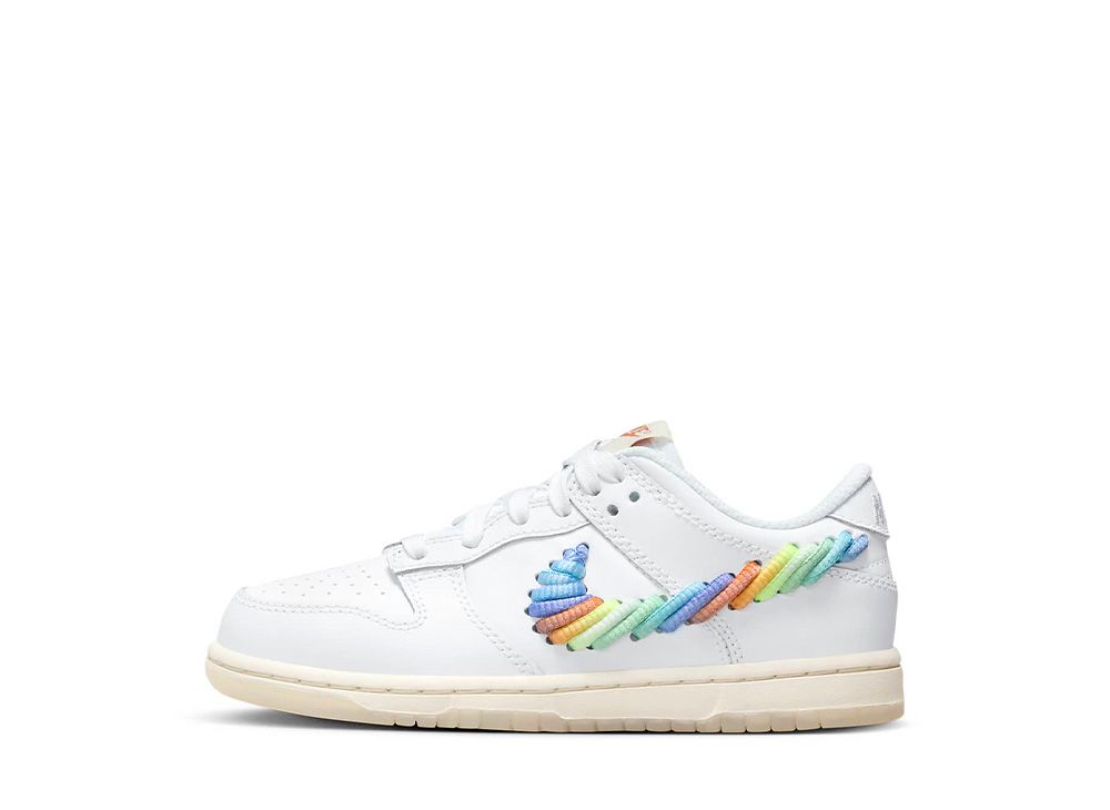 Nike PS Dunk Low SE "White/Dark Pony/Light Silver/Multi-Color" FN4862 ...