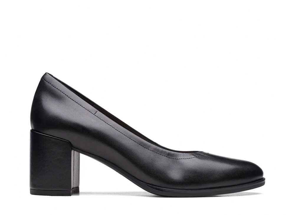 Clarks Women's Freva55 Court "Black Leather" 26170964 | SNKRDUNK