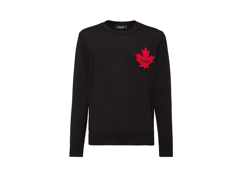 Dsquared2 D2 Leaf Crewneck Pullover "Black" | SNKRDUNK