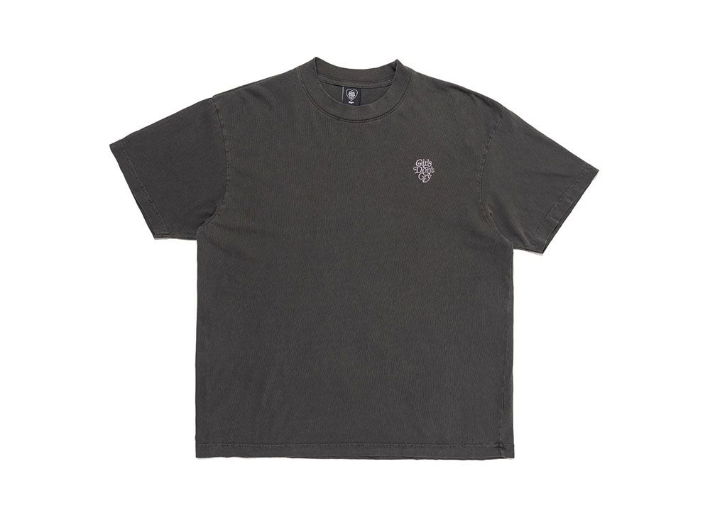 Girls Don't Cry OTSUMO PLAZA Exclusive Item GDC Logo Embroidery T-shirt "Charcoal" / VERDY ...