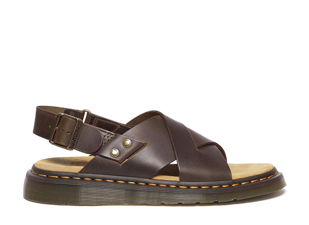 Dr.Martens Zane Cross Strap Sandal "Bracken Brown" 31577375 | SNKRDUNK