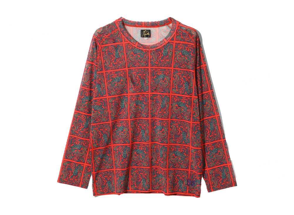 Needles L/S U Neck Tee Poly Mesh "Navy" | SNKRDUNK