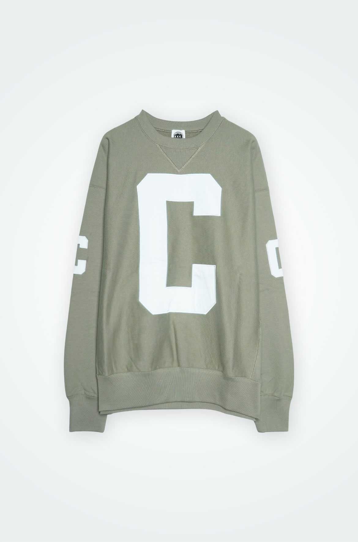 CITY COUNTRY CITY APPLIQUE LOGO COTTON SWEATSHIRT CCC "OLIVE" | SNKRDUNK