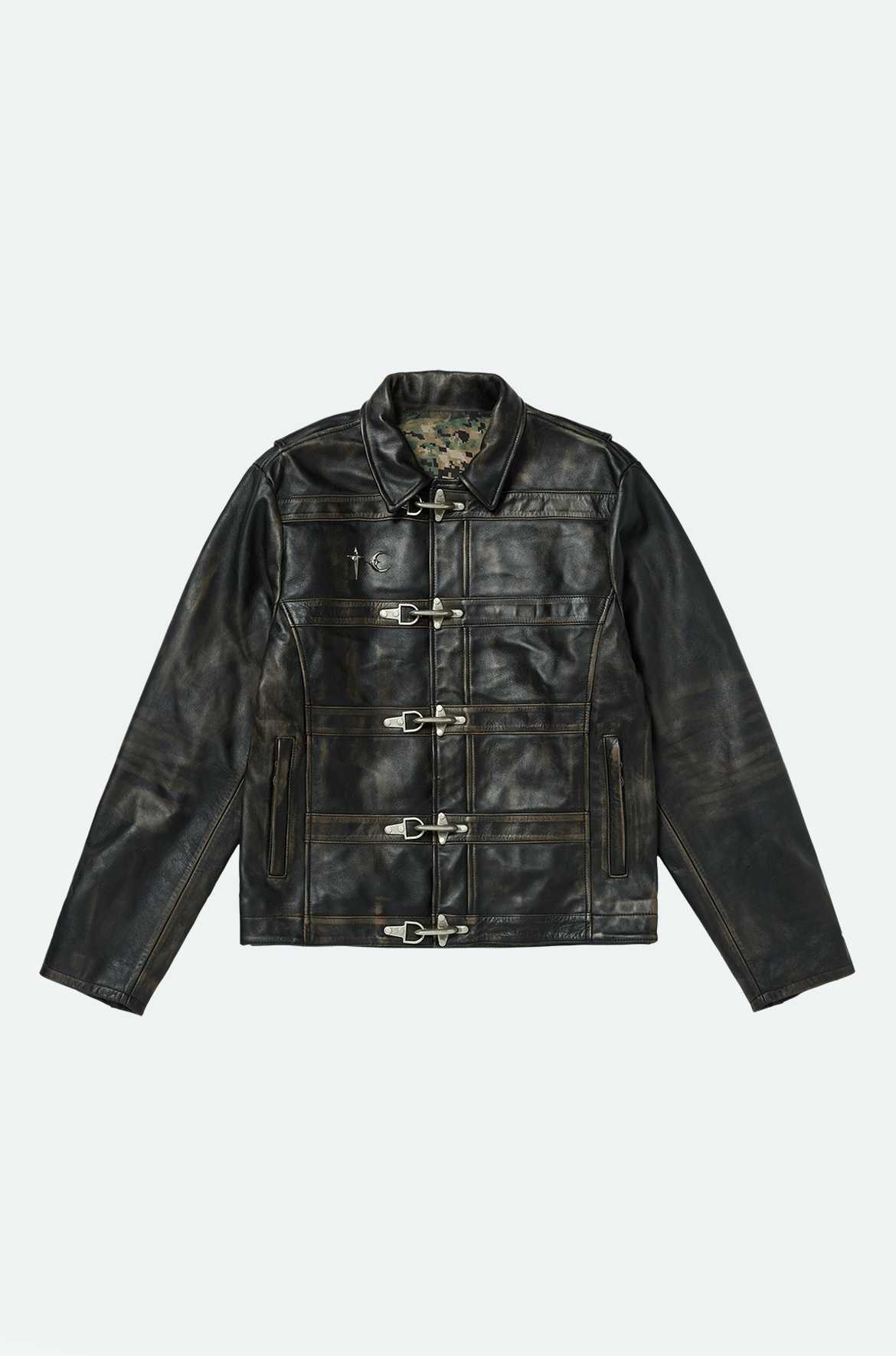 THUG CLUB Bio Soldier Leather Jacket "BLACK" | SNKRDUNK