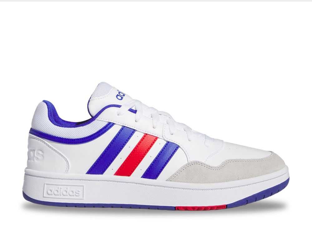adidas Hoops 3.0 "Footwear White/Lucid Blue/Better Scarlet" IH0335 ...