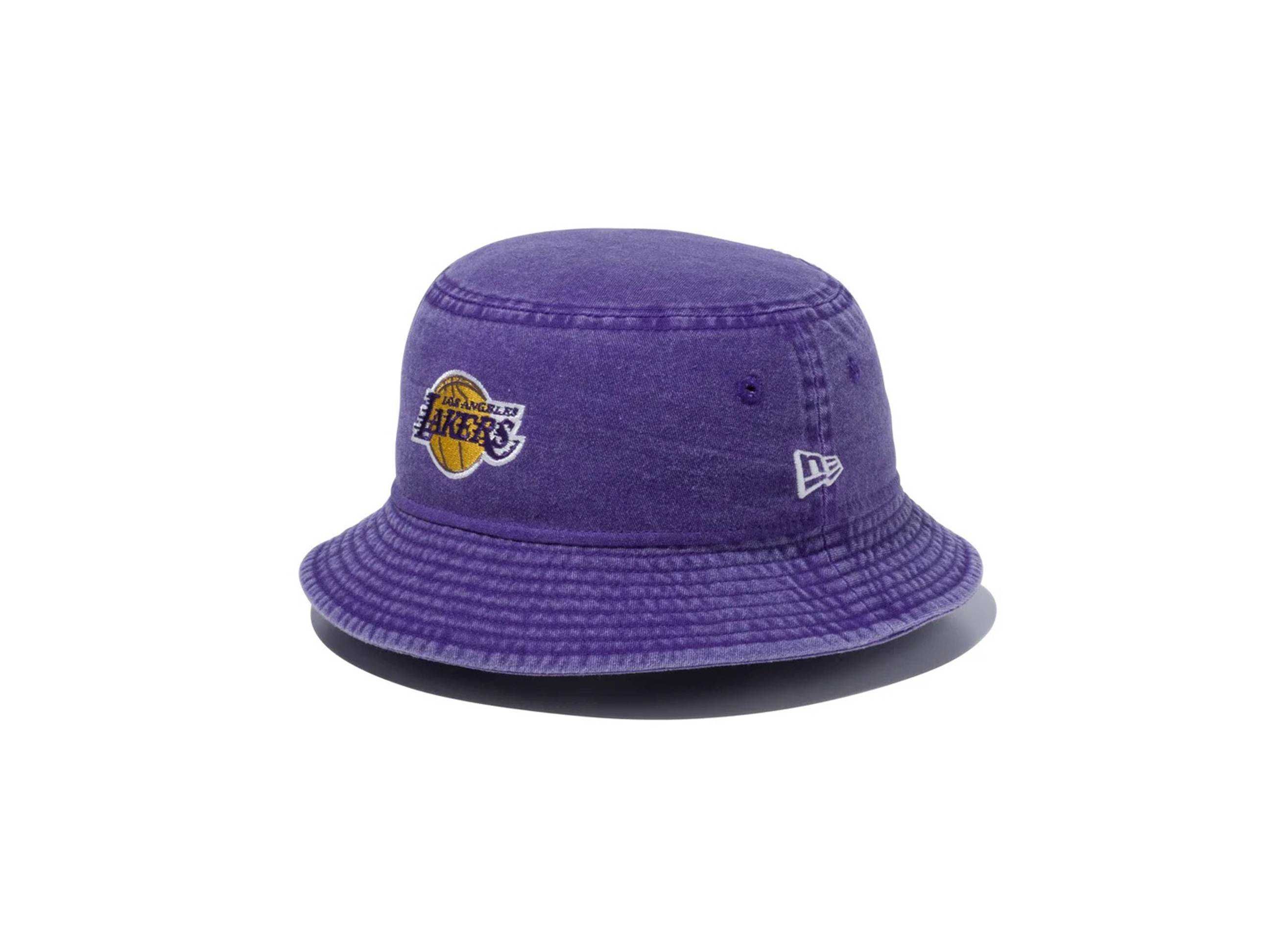 NEW ERA Bucket 01 NBA Bucket Hat Acid Wash Los Angeles Lakers "Purple ...