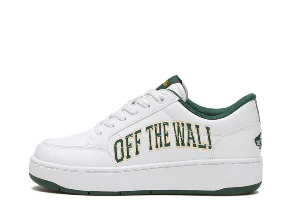 Vans Women's Canora Logo Plat "White/Green" (V2940 LOGO PLT) 661551 ...