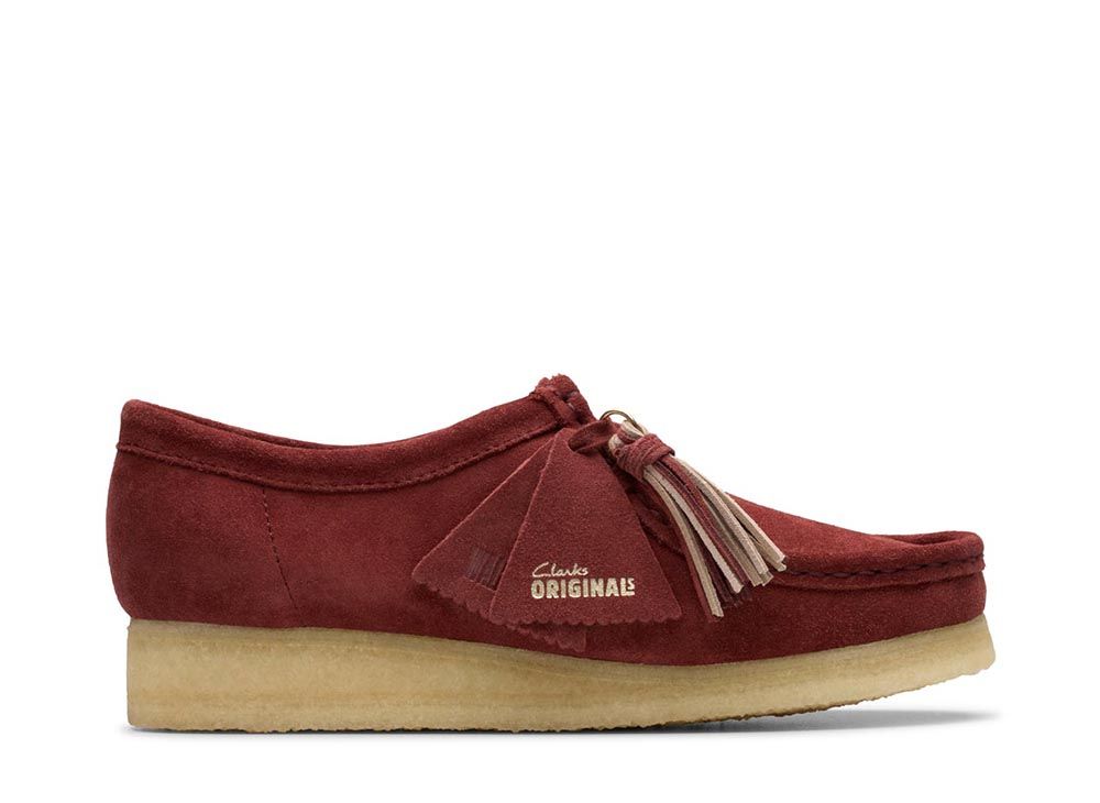 Clarks Women's Wallabee "Deep Red Suede" 26179317 | SNKRDUNK
