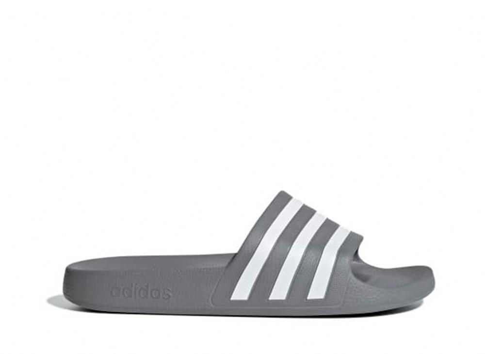 adidas Adilette Aqua Slides "Grey Three/Cloud White" F35538 | SNKRDUNK