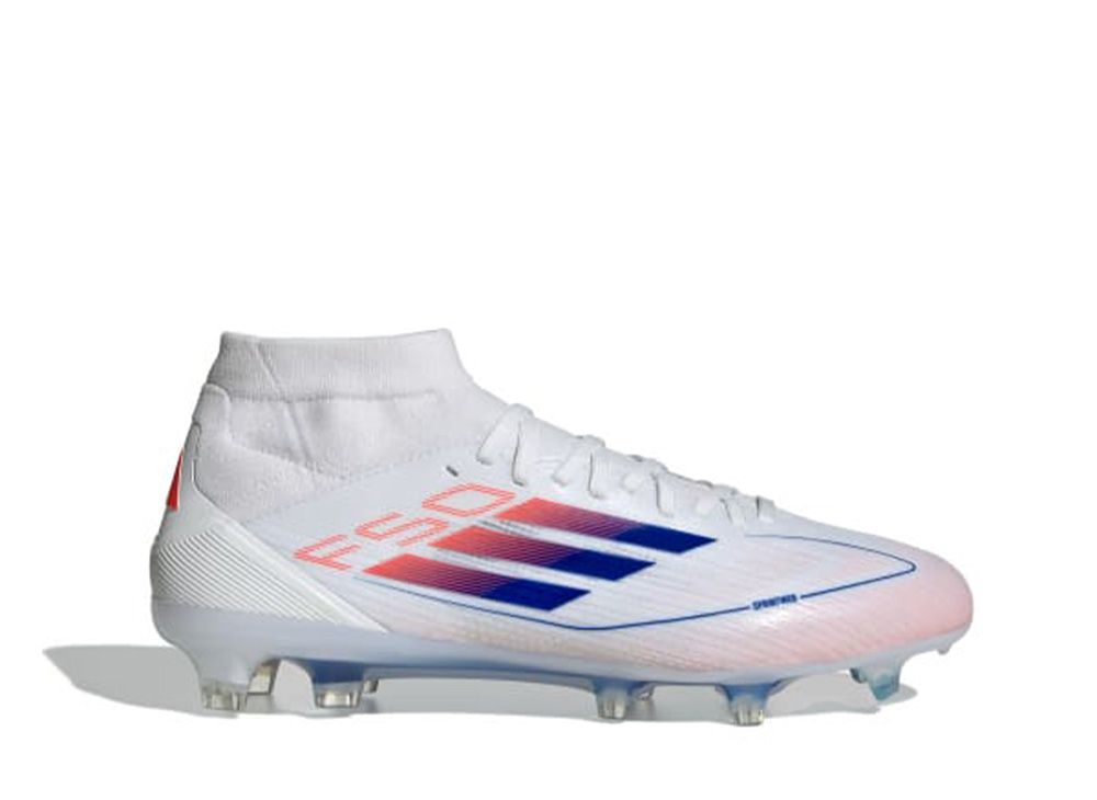 adidas Women's Pro Mid-Cut FG Cleats "Cloud White/Lucid Blue/Solar Red ...