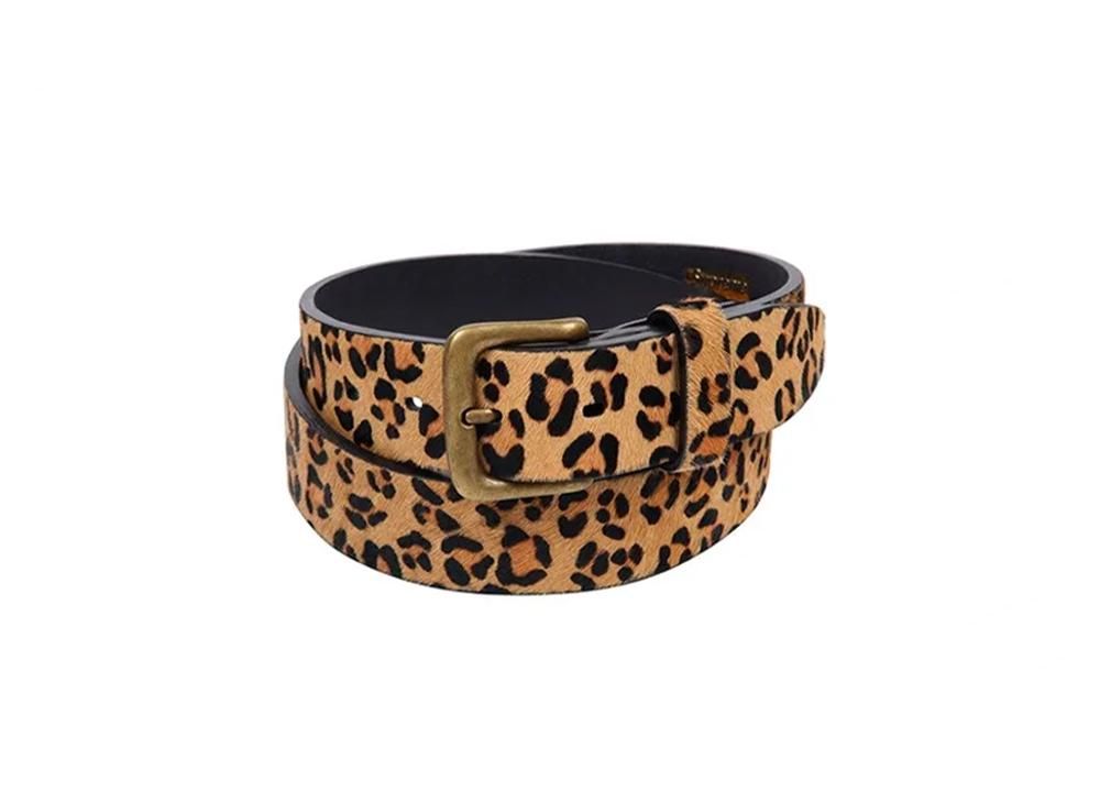 Supreme x LEVI'S Leather Leopard Belt "Beige" | SNKRDUNK